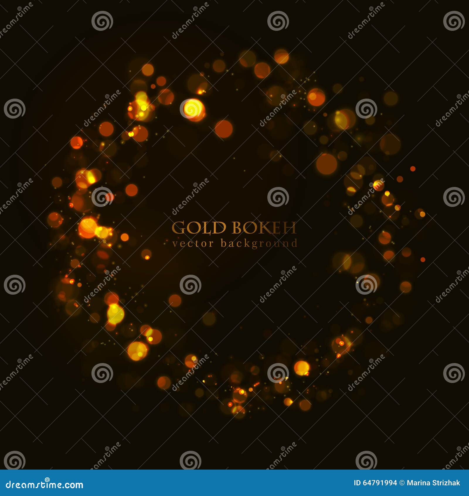 Magic Sparkle, Gold Dots on Dark Background Stock Vector - Illustration ...