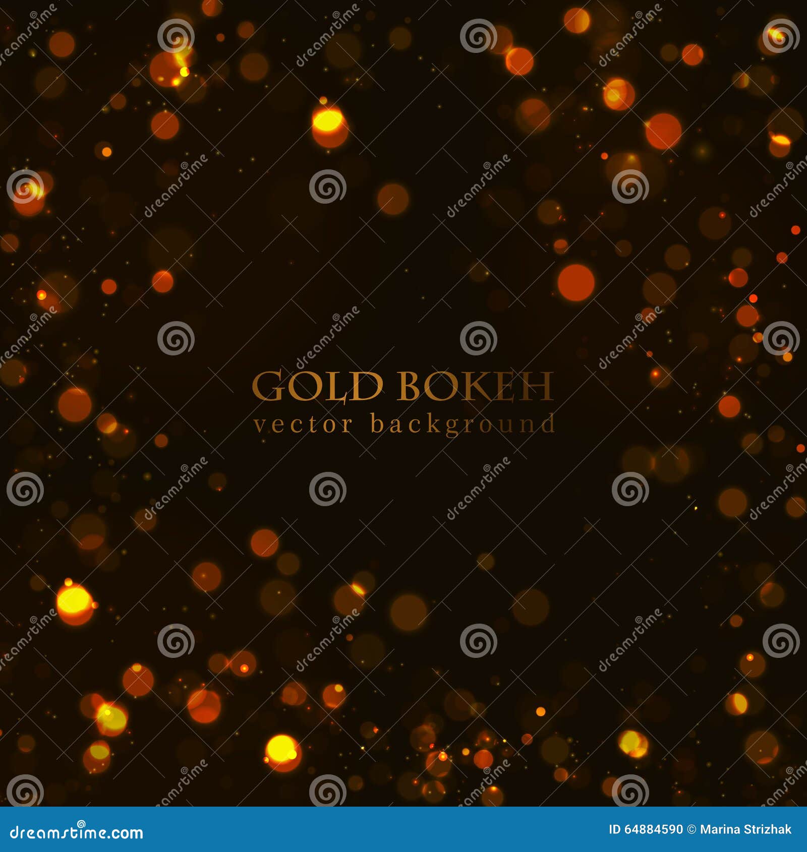 Magic Sparkle, Gold Dots on Dark Background Stock Vector - Illustration ...