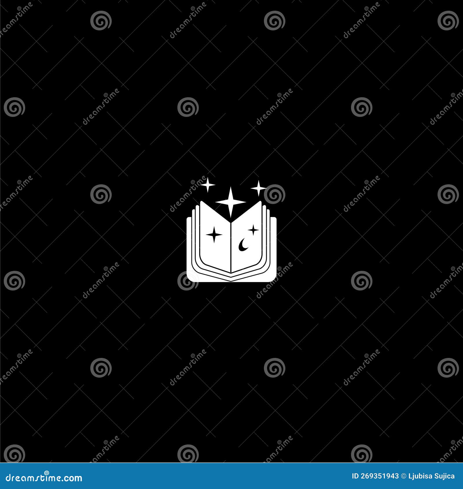 Magic Spell Book Icon Isolated on Dark Background Stock Vector ...