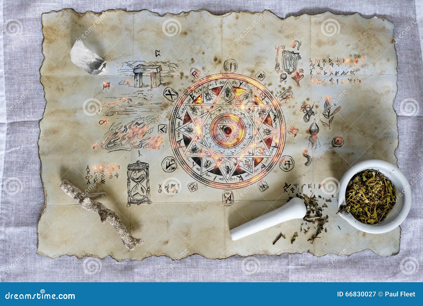 Magic Spell Cast By A Wizard, With Swirling Colors And Mystical Symbols ...