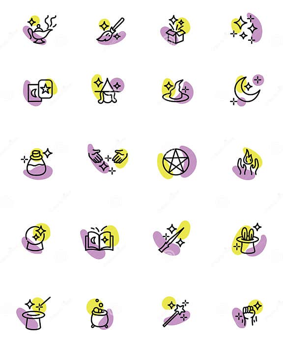 Magic spells, icon stock vector. Illustration of white - 260371368