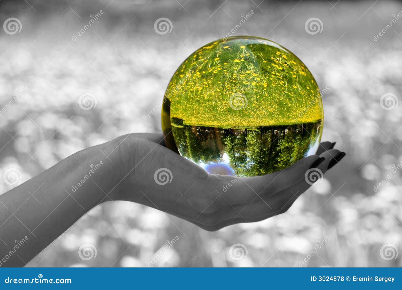 Magic sphere 2 stock photo. Image of crystal, decoloured - 3024878