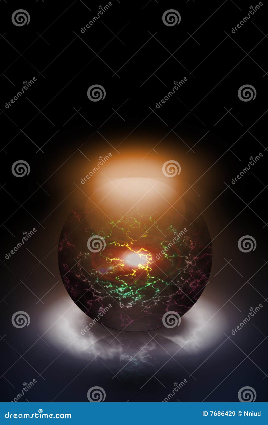 Magic sphere stock illustration. Illustration of esoteric - 7686429