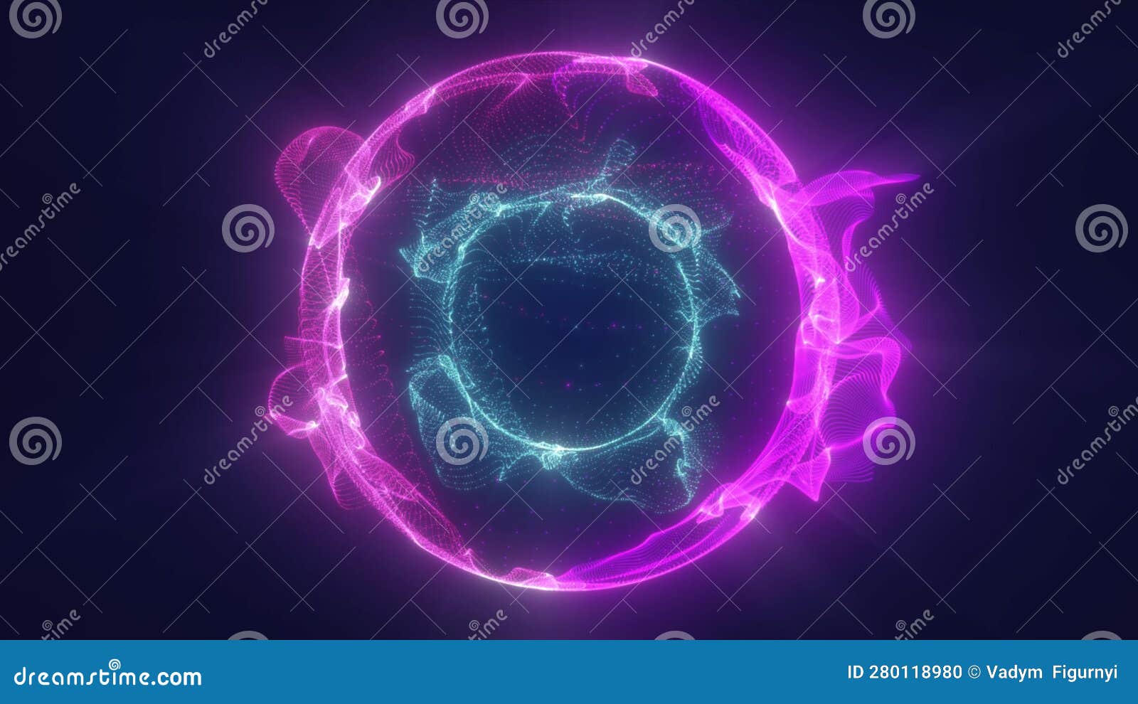 Magic Sphere with Particles on a Black Background in 4k Stock Footage ...