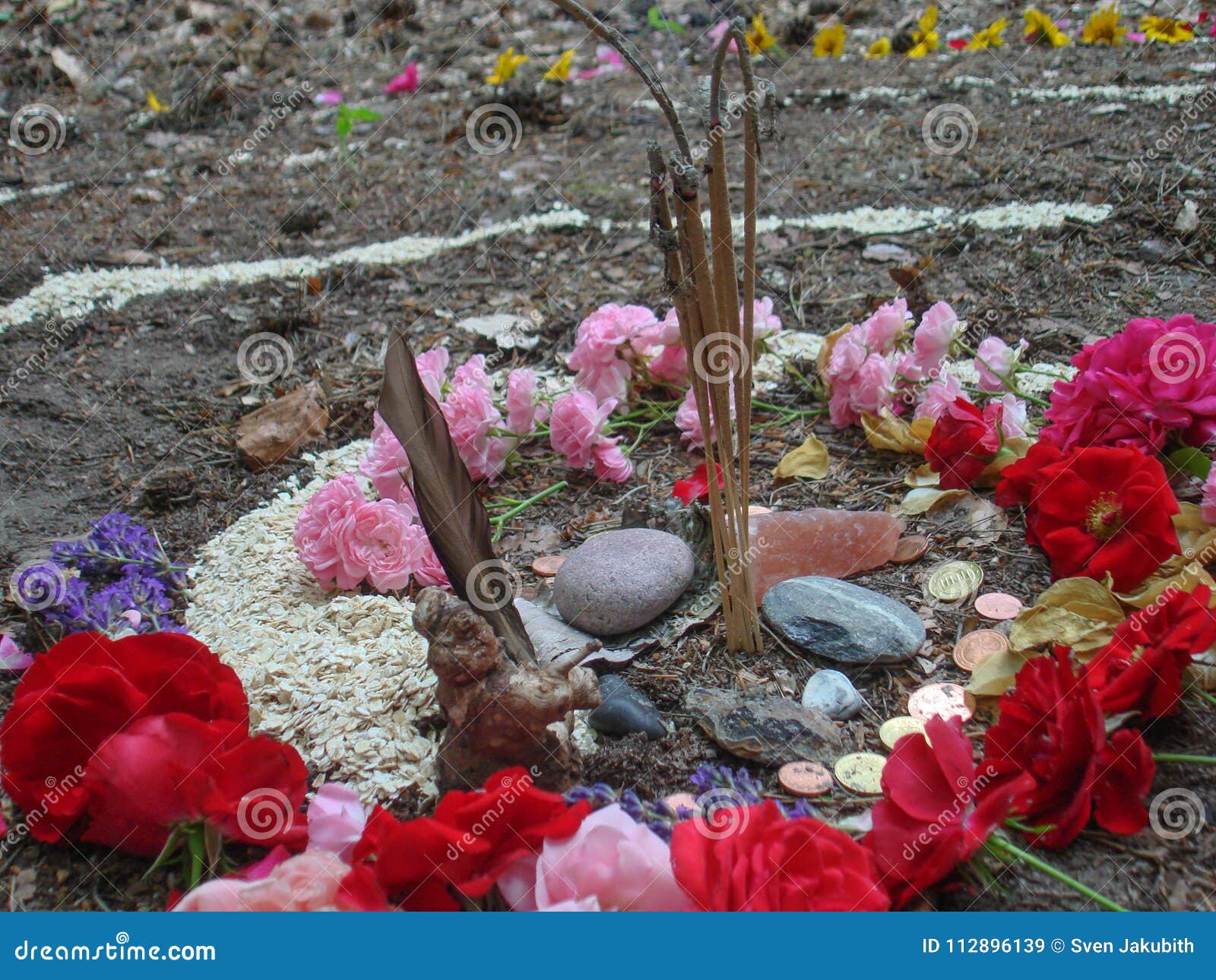 Magic Spiral Works, Wicca Altar. Pagan Religion Stock Image - Image of ...