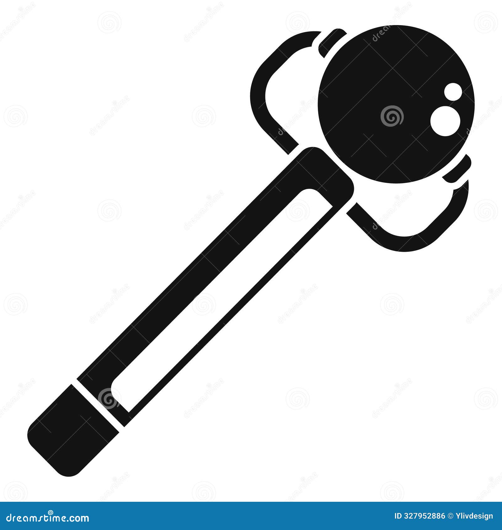 Magic Staff with Round Tip Spreading Magical Power Stock Illustration ...