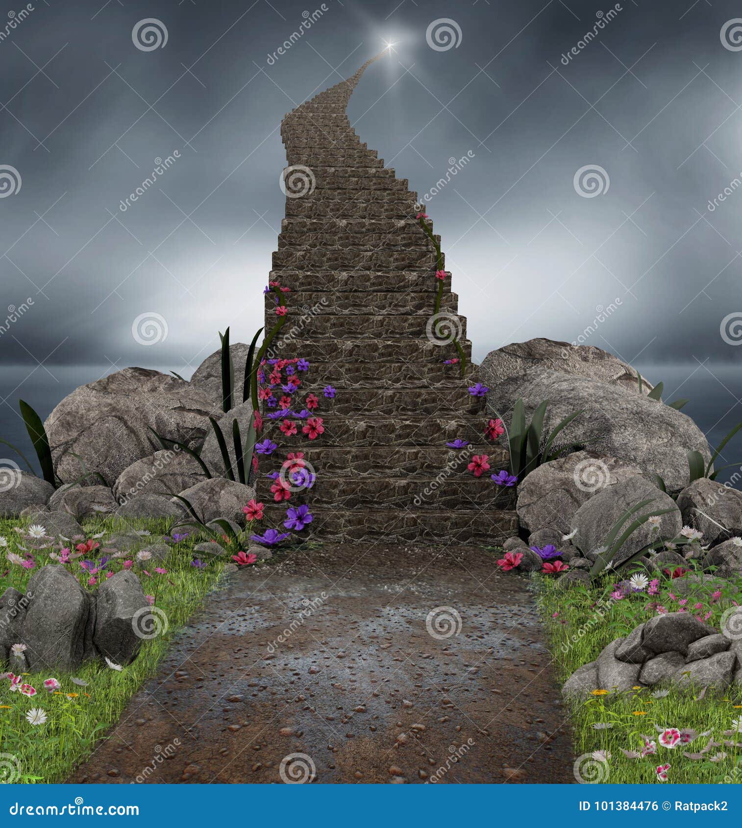 Magic Stairway to Heaven stock photo. Image of growth - 101384476