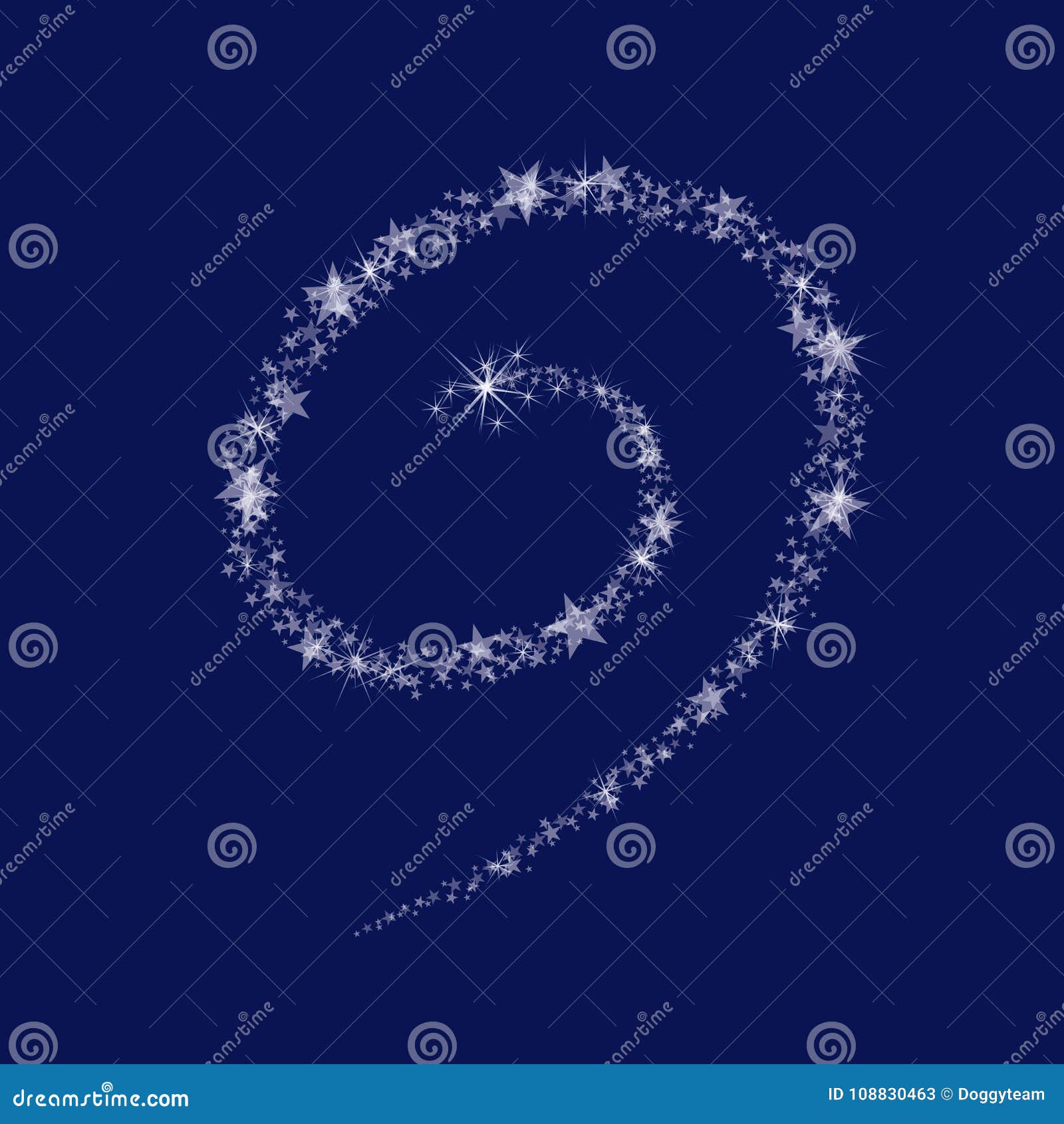 Magic Stars Swirl stock vector. Illustration of shooting - 108830463