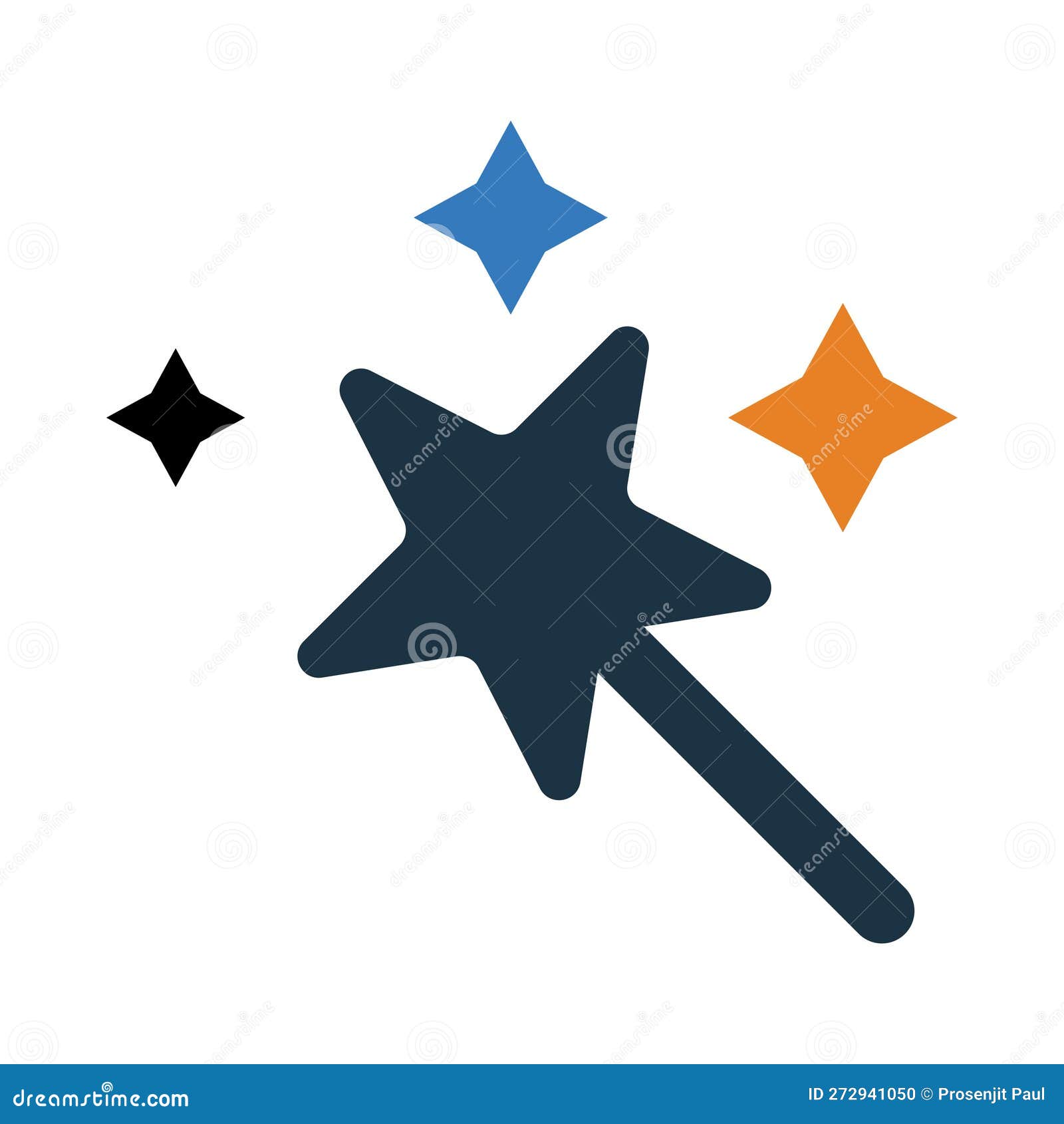 Magic Stick, Magician Stick, Star Stick Icon Stock Vector ...