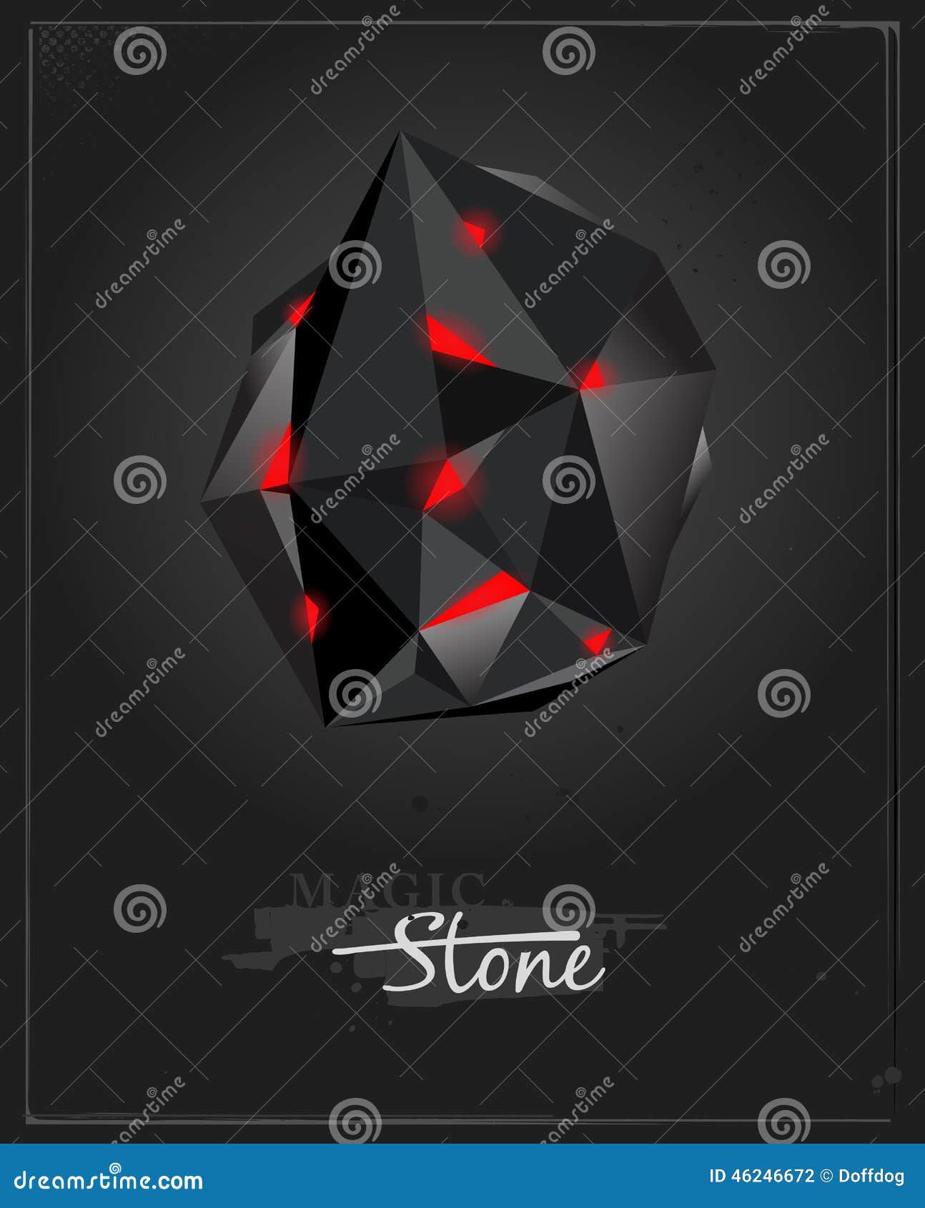 Magic stone stock vector. Illustration of precious, graphic - 46246672
