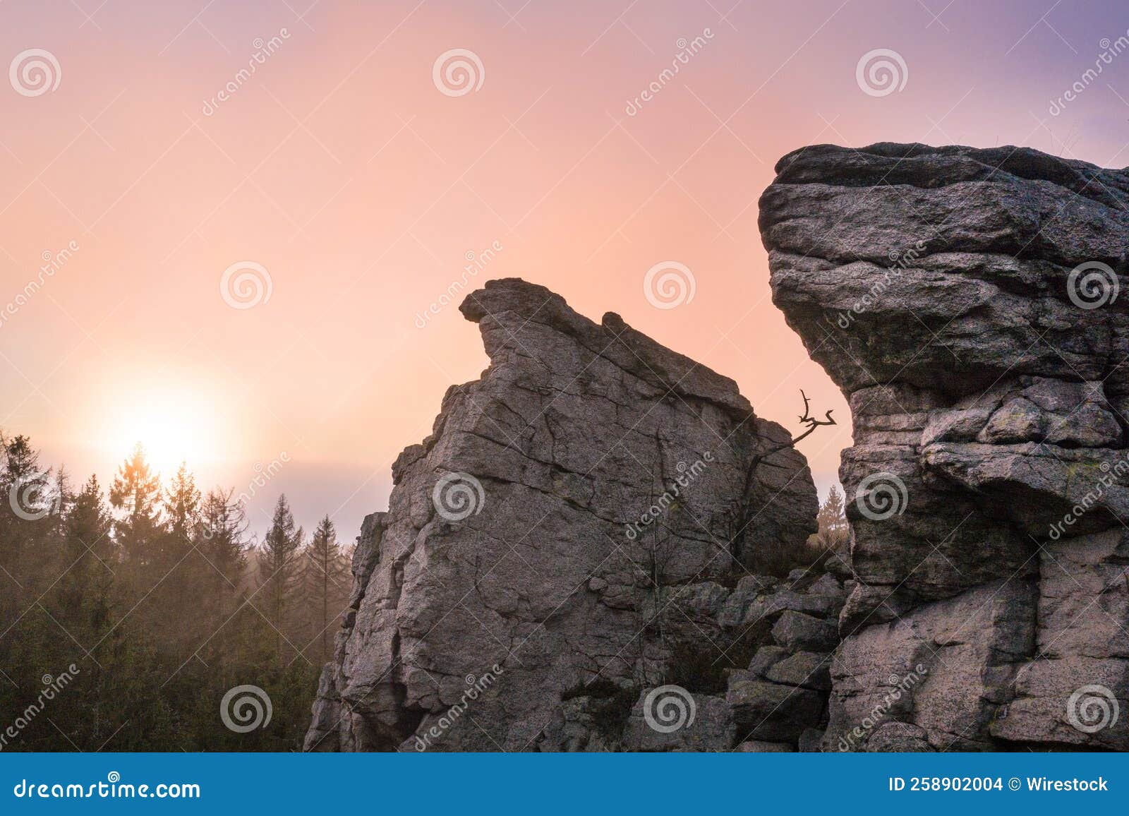 Magic Stone Formation at a Beautiful Sunset Stock Photo - Image of ...