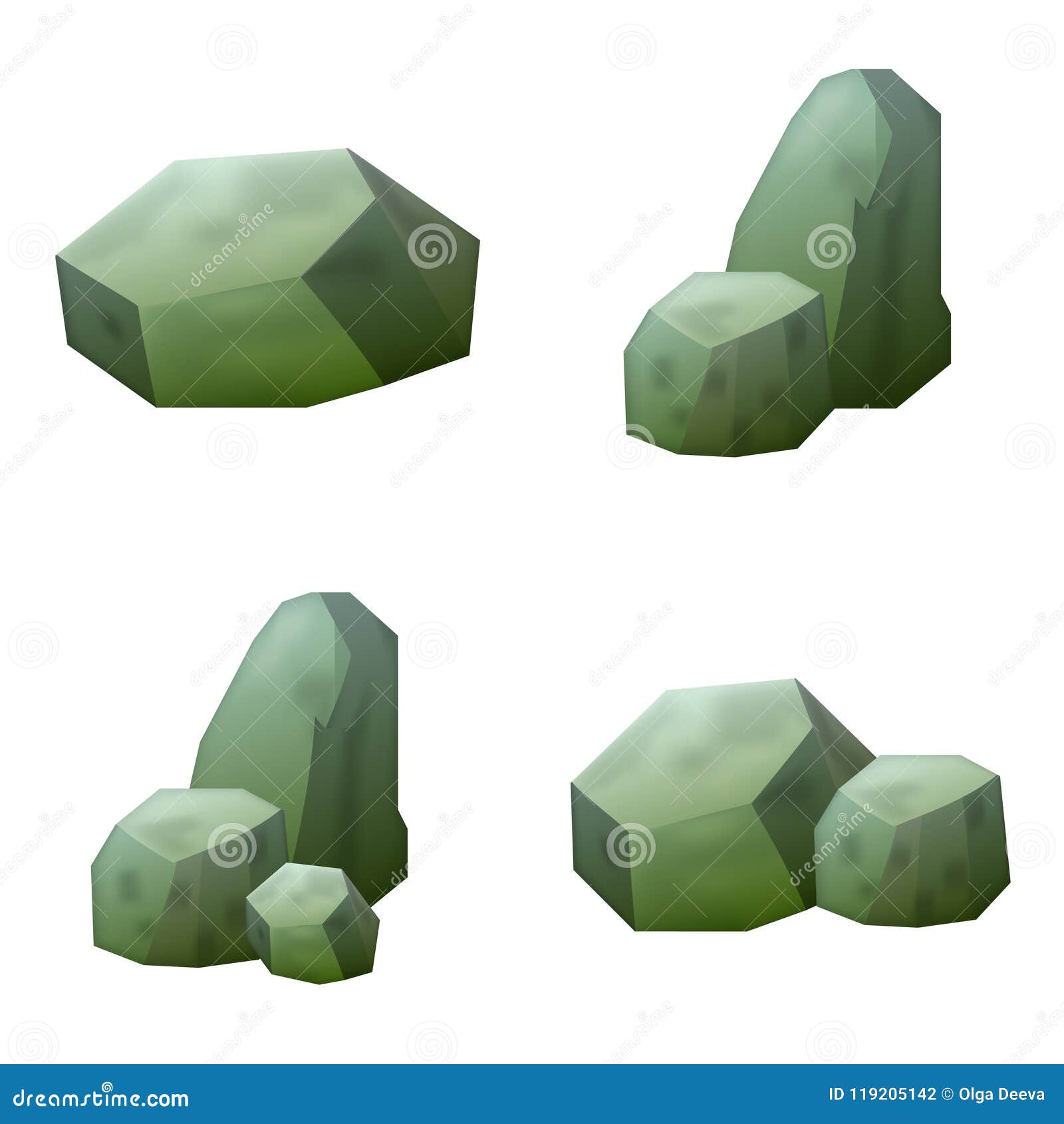Magic Stone Game Icon Set stock vector. Illustration of gaming - 119205142