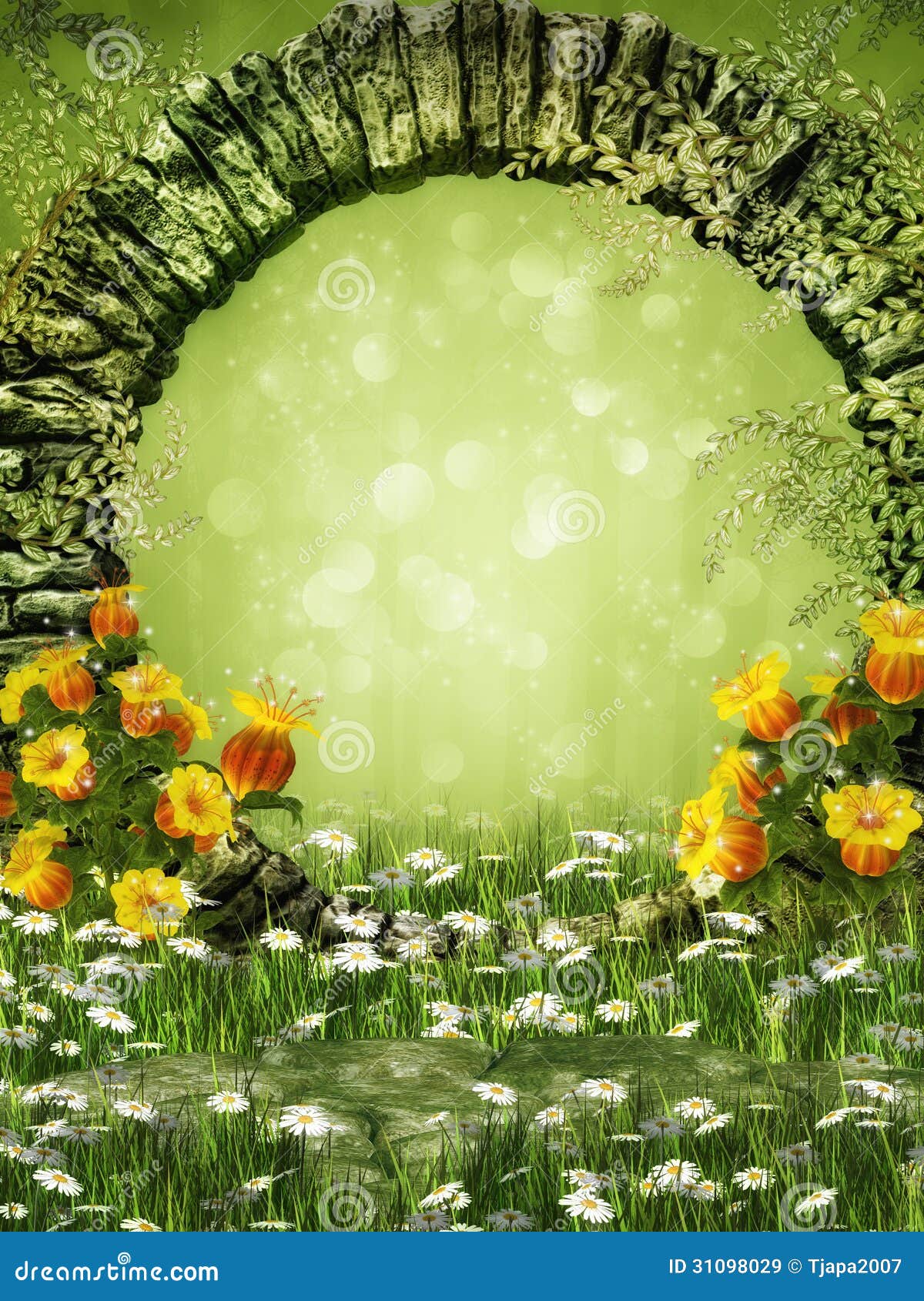 Magic Summer stock illustration. Illustration of stone - 31098029
