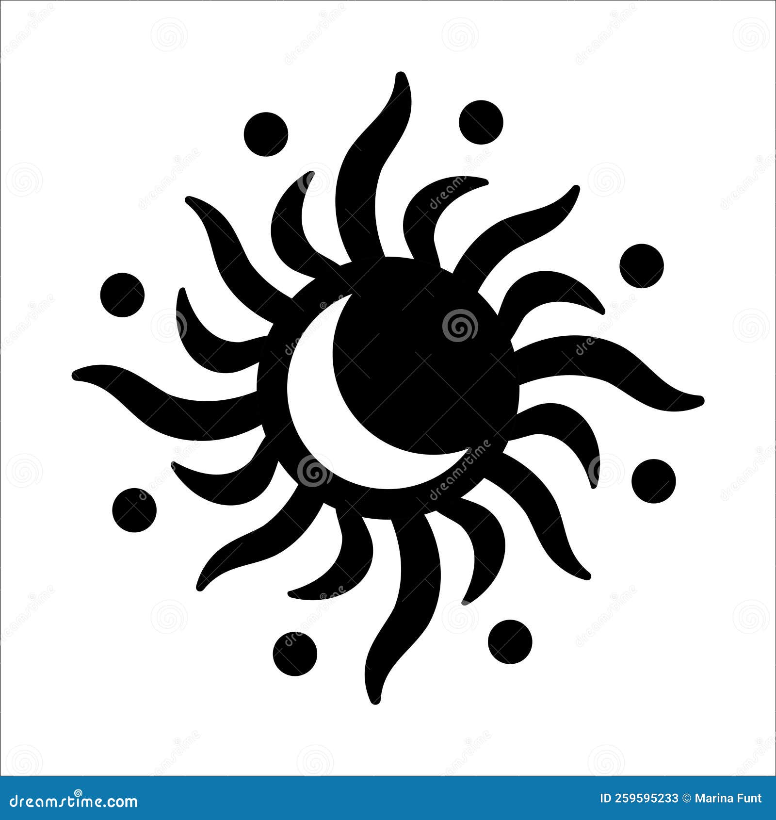 Magic Sun and Moon Icon Mistic Stock Vector - Illustration of religion ...