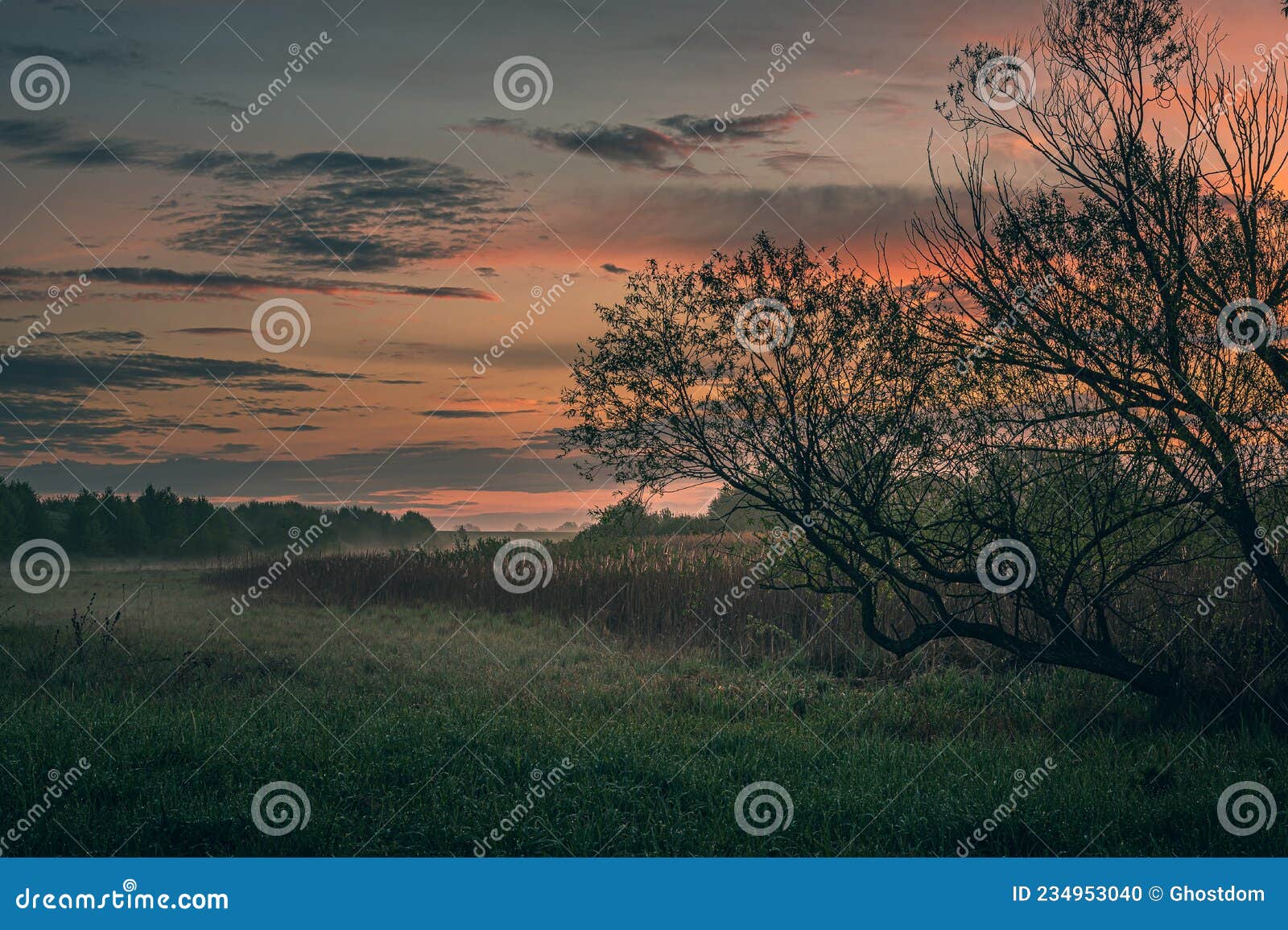 Magic sunrise stock photo. Image of sunrise, river, landscape - 234953040