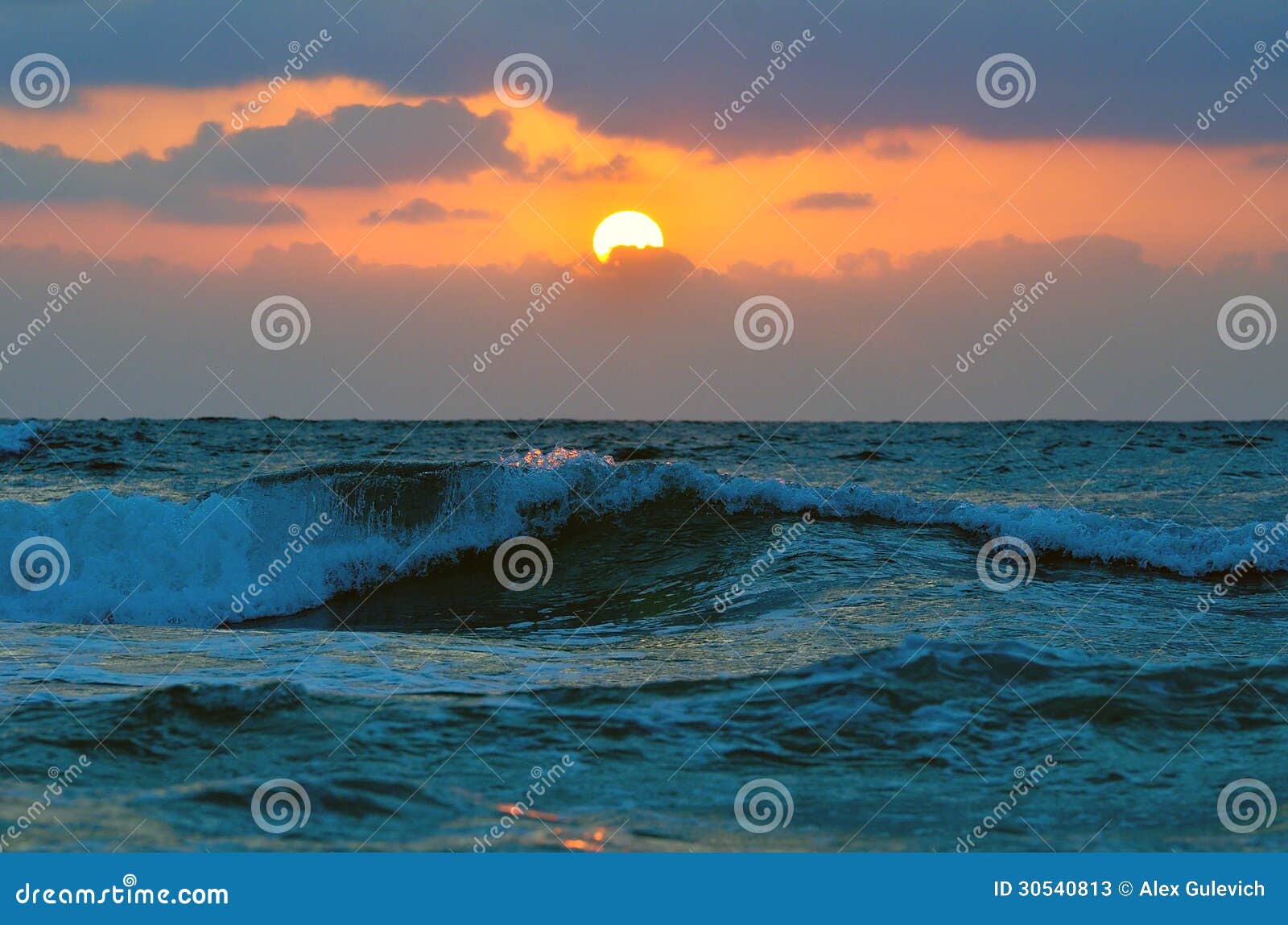 Magic Sunset. stock image. Image of sunset, coastline - 30540813