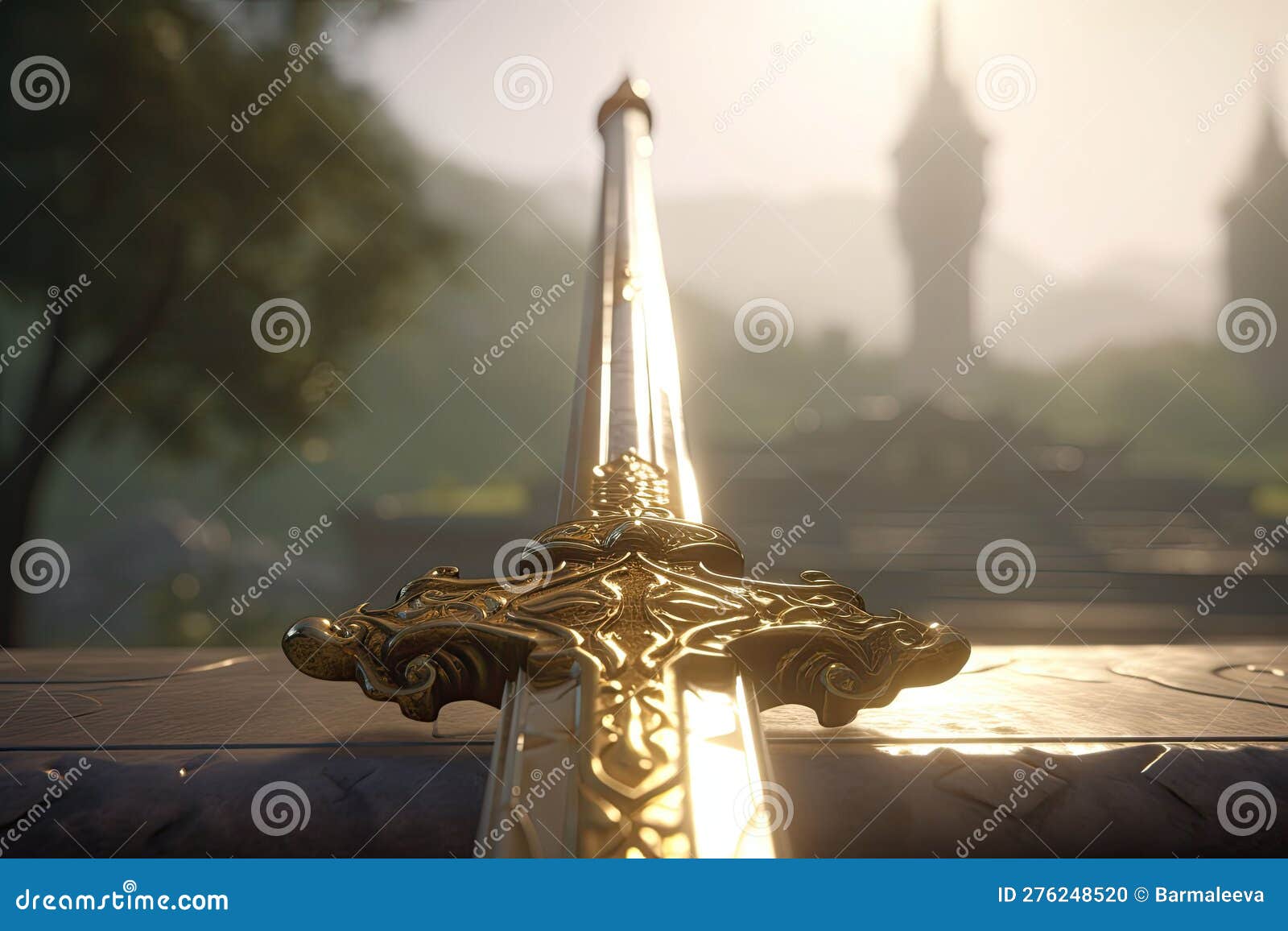 Magic Sword. Medieval Sword of Legend, Magic and Power Stock ...