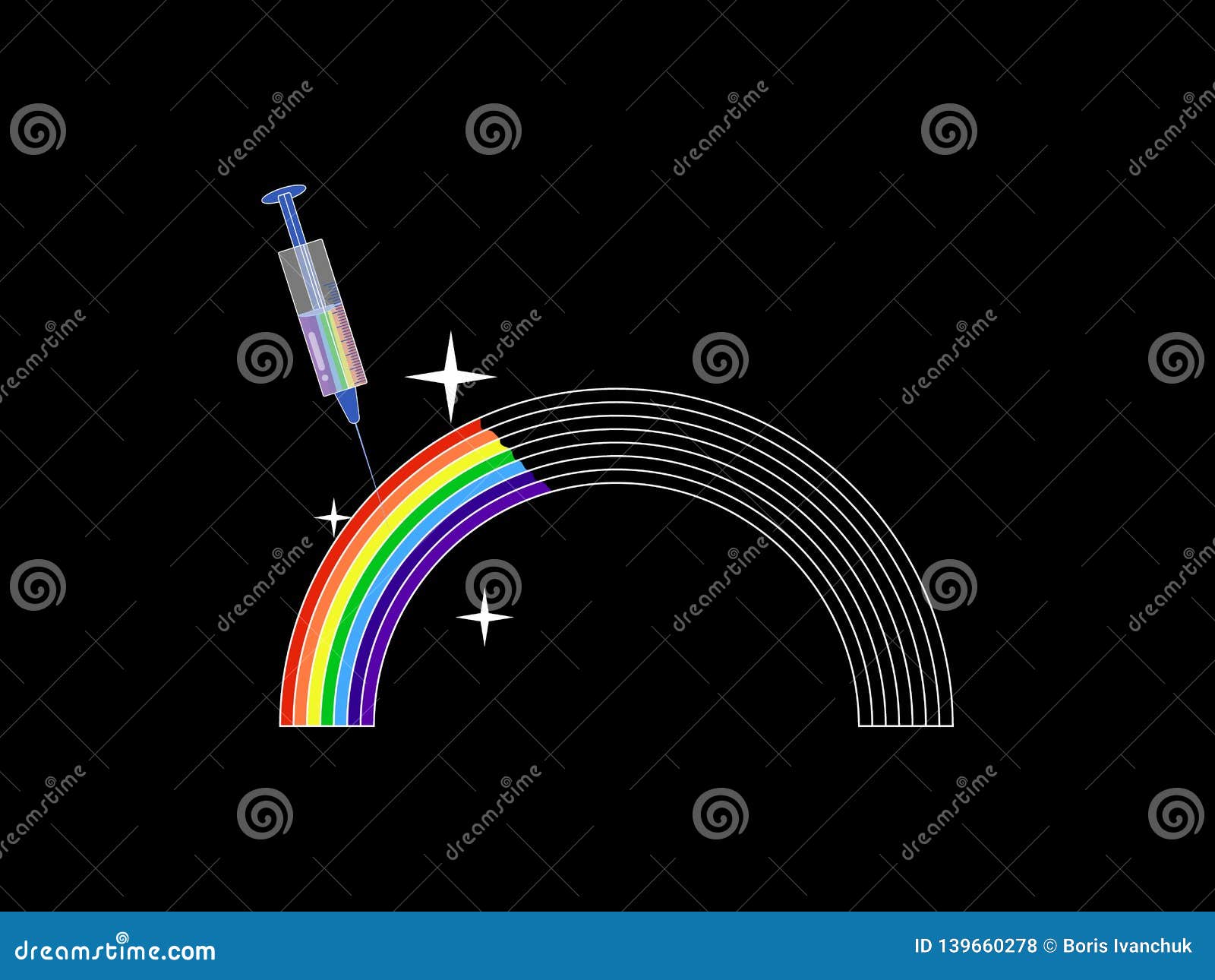 A Magic Syringe with Magical Liquid Fills an Empty Container in the ...