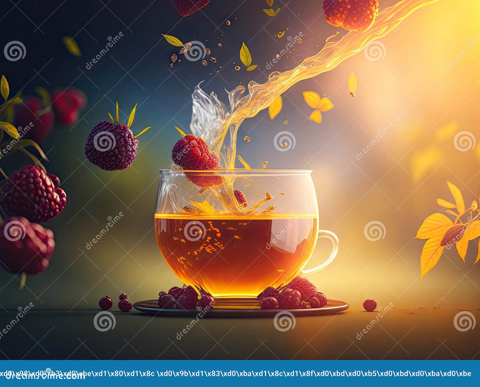 Magic Tea Concept Levitating Effect Flying. Ai Generative Stock ...