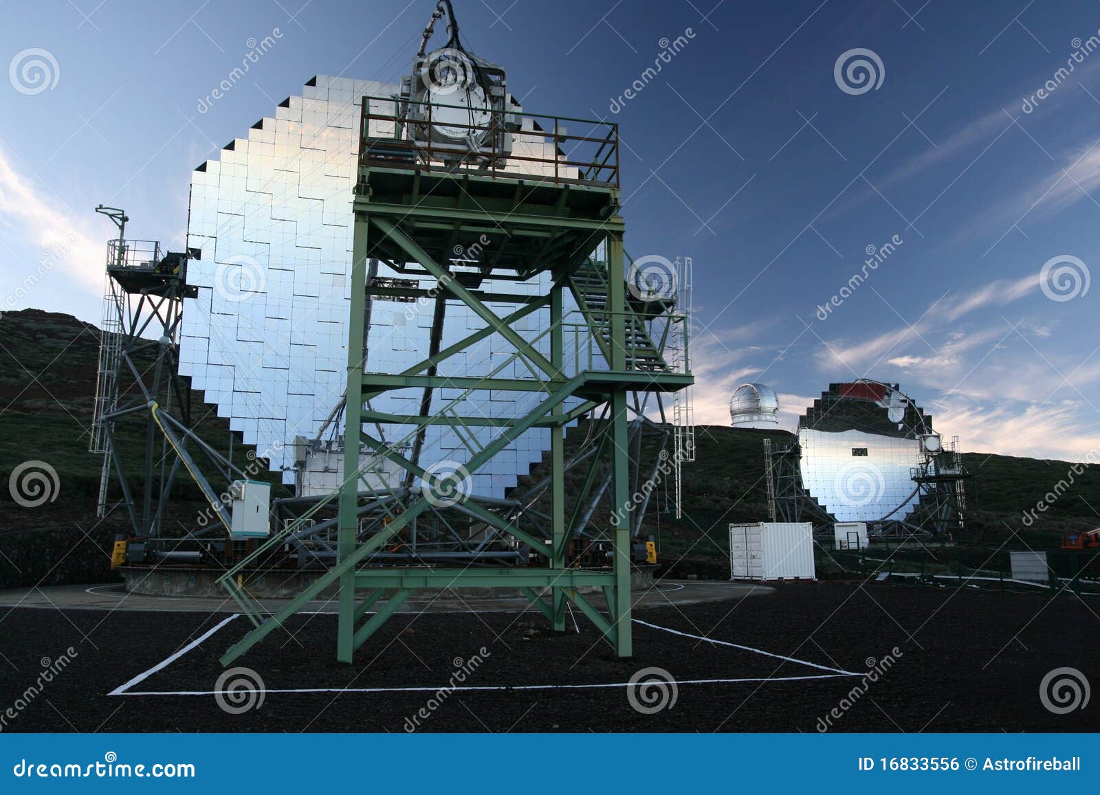MAGIC telescopes stock photo. Image of science, mountain - 16833556