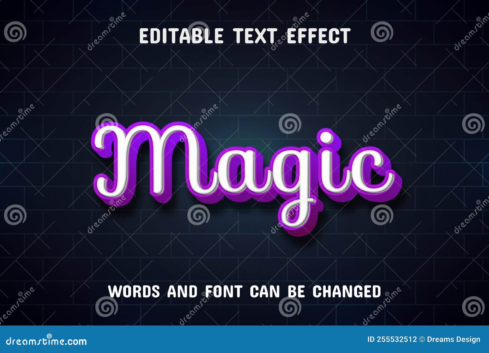 Magic Text - Editable Text Effect Stock Vector - Illustration of sign ...
