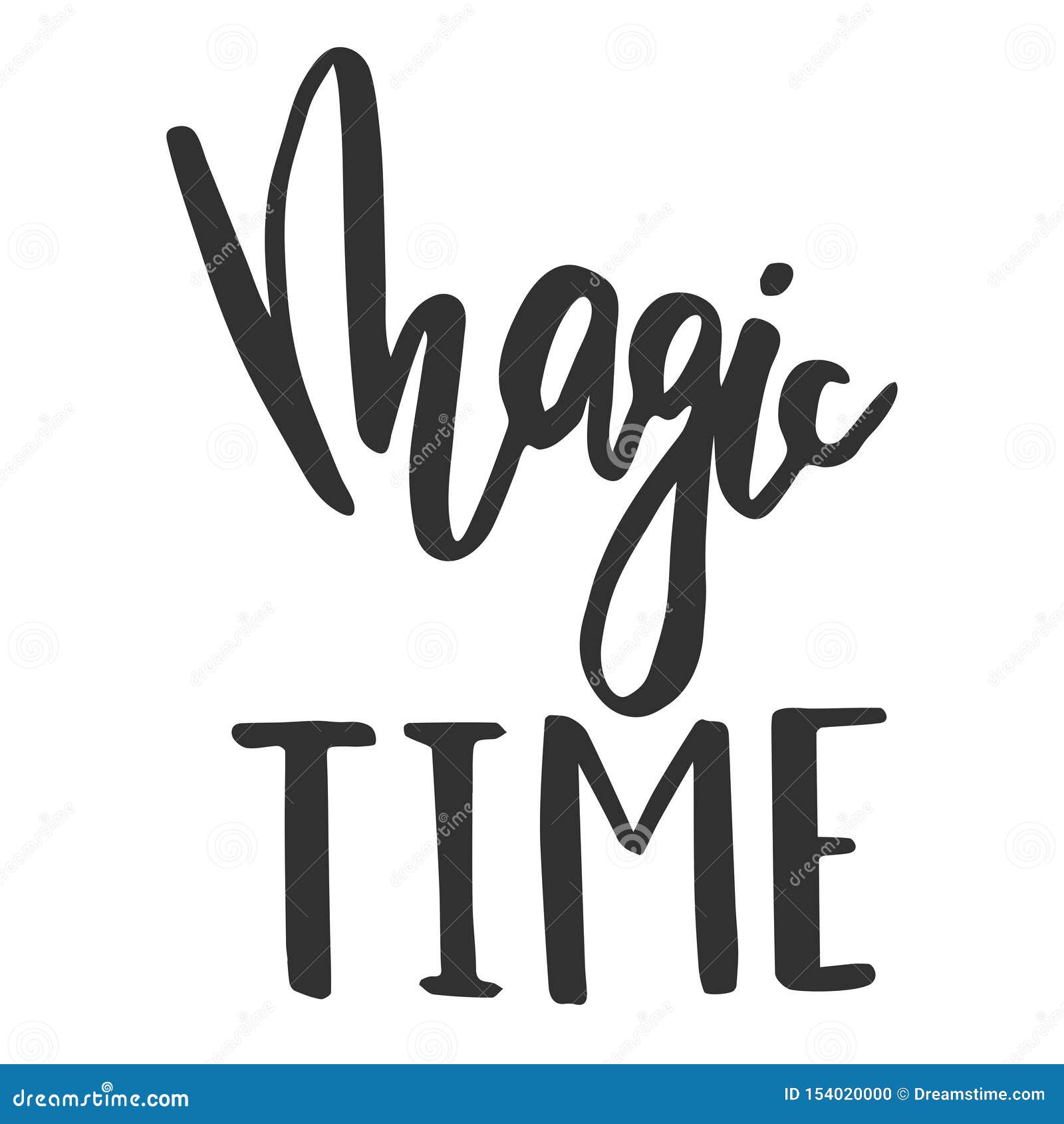 Magic time stock vector. Illustration of font, invitation - 154020000