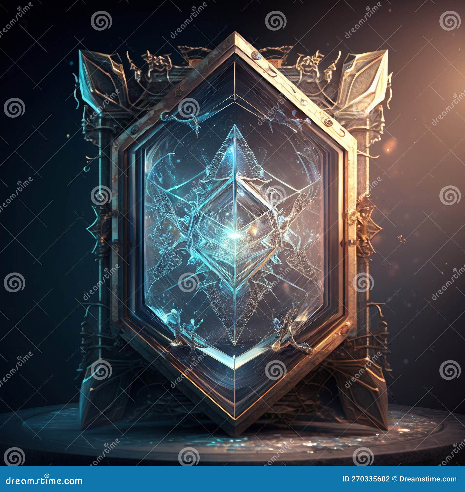 Magic Torch with Blue Flame Stock Illustration - Illustration of fire ...