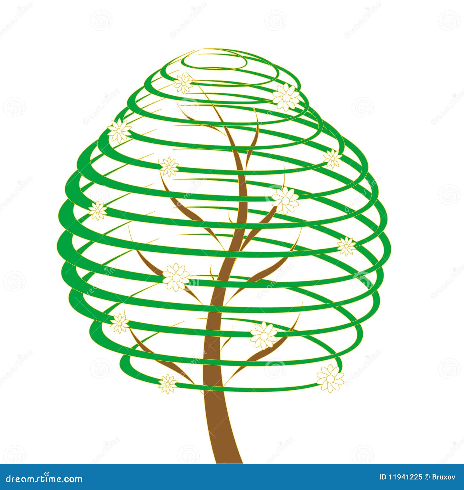 Magic tree stock vector. Illustration of nature, green - 11941225