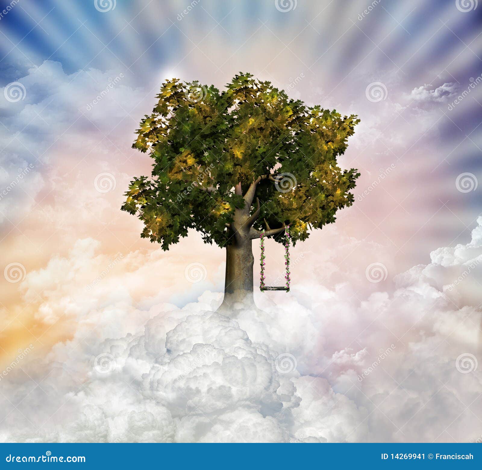 Magic Tree stock illustration. Illustration of generated - 14269941