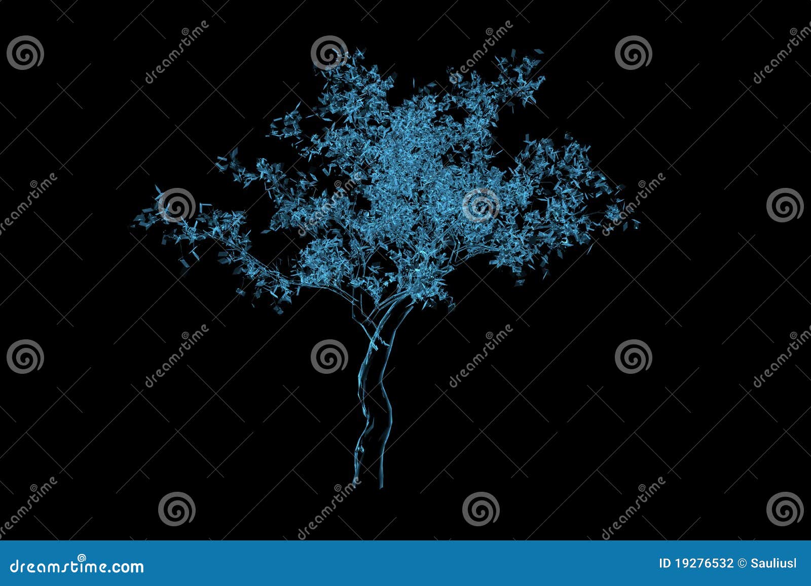 Big Magic Tree With Energy Veins. Vector Cartoon | CartoonDealer.com ...