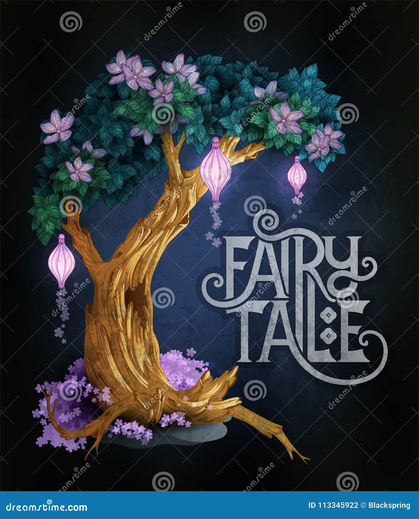 Magic Tree. Sketch. Halloween Symbol.Vector Illustration. Coloring Book ...