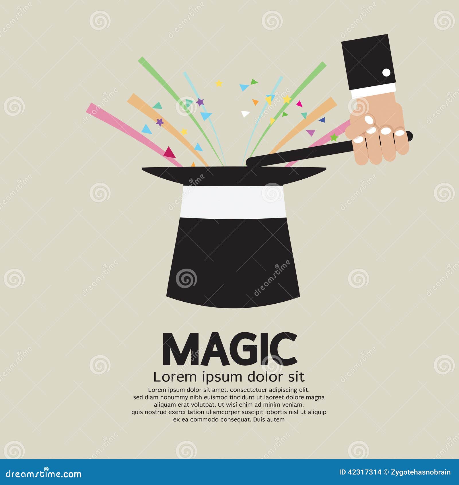 Magic Trick of the Magician Stock Vector - Illustration of imagination ...