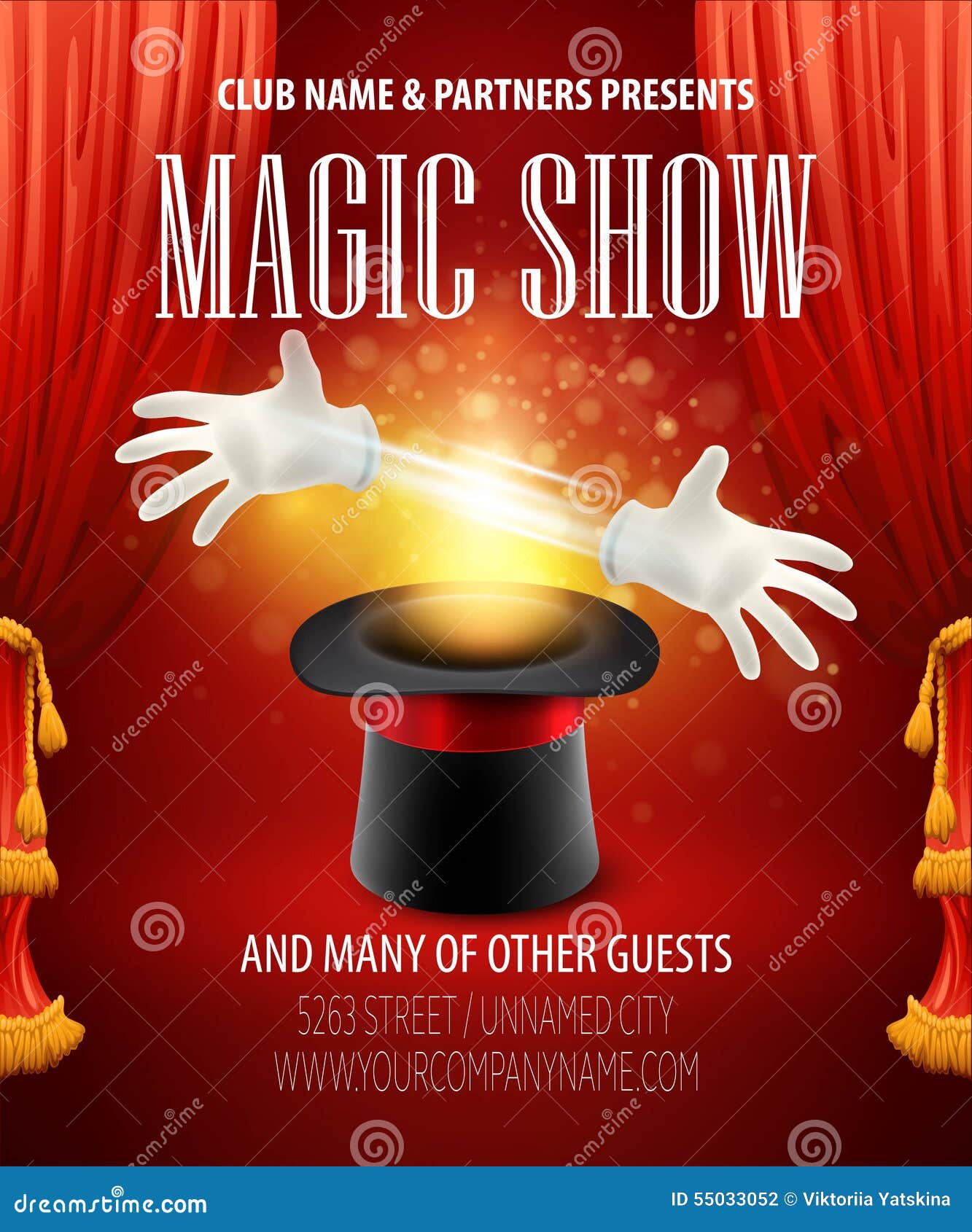 Magic Trick, Performance, Circus, Show Concept Stock Vector ...