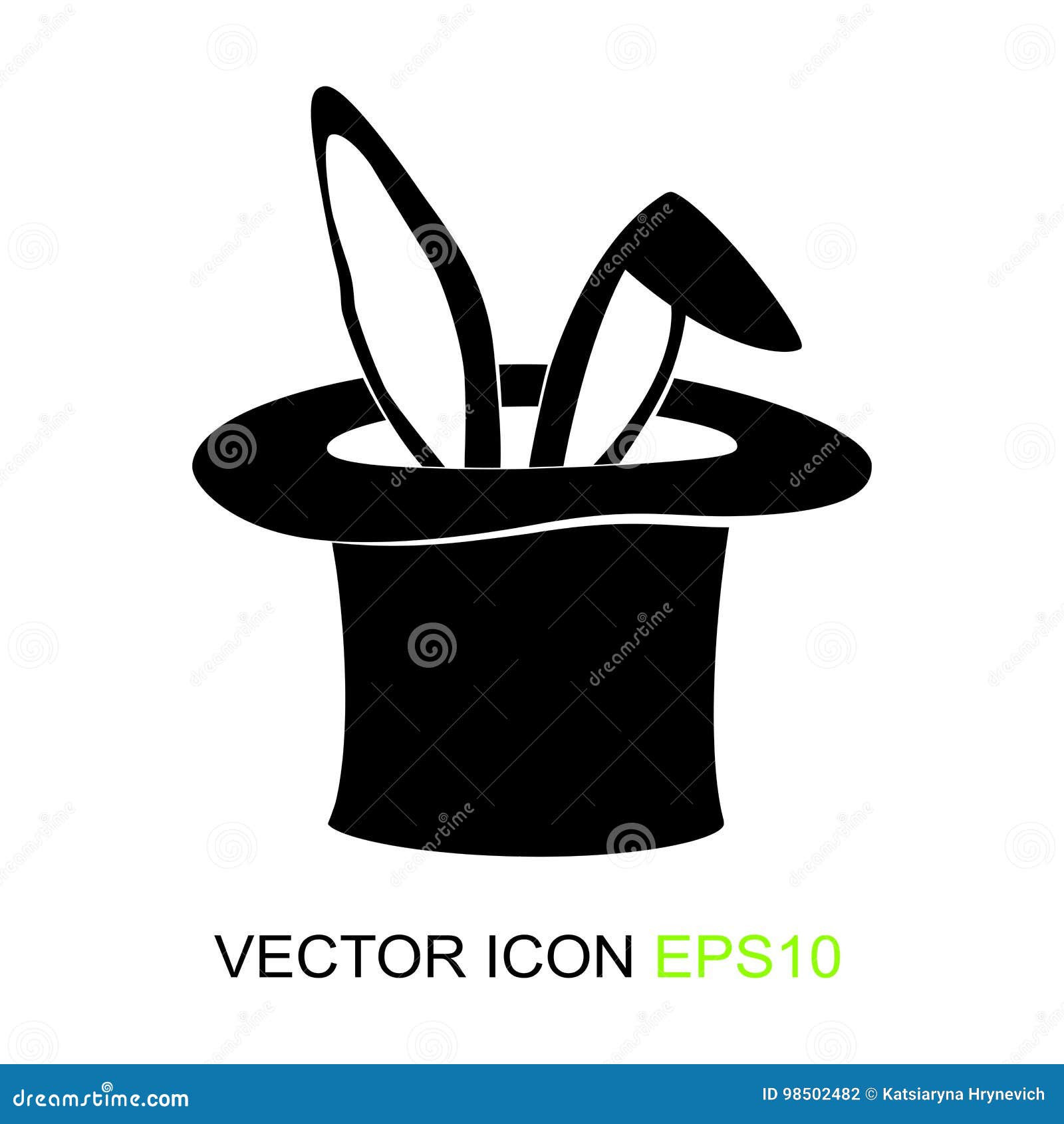 Magic Trick-rabbit in the Hat of the Master. a Flat Icon. Sign. Vector ...