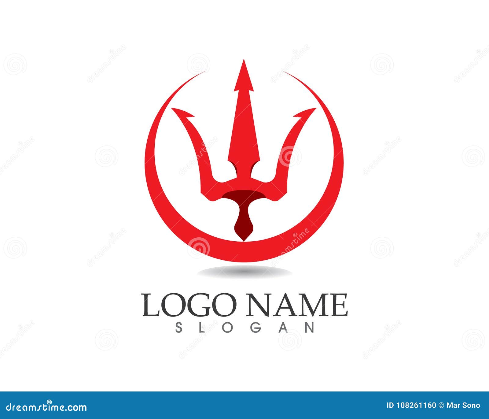Magic Trident Red Logo and Symbols Template Vector Stock Vector ...