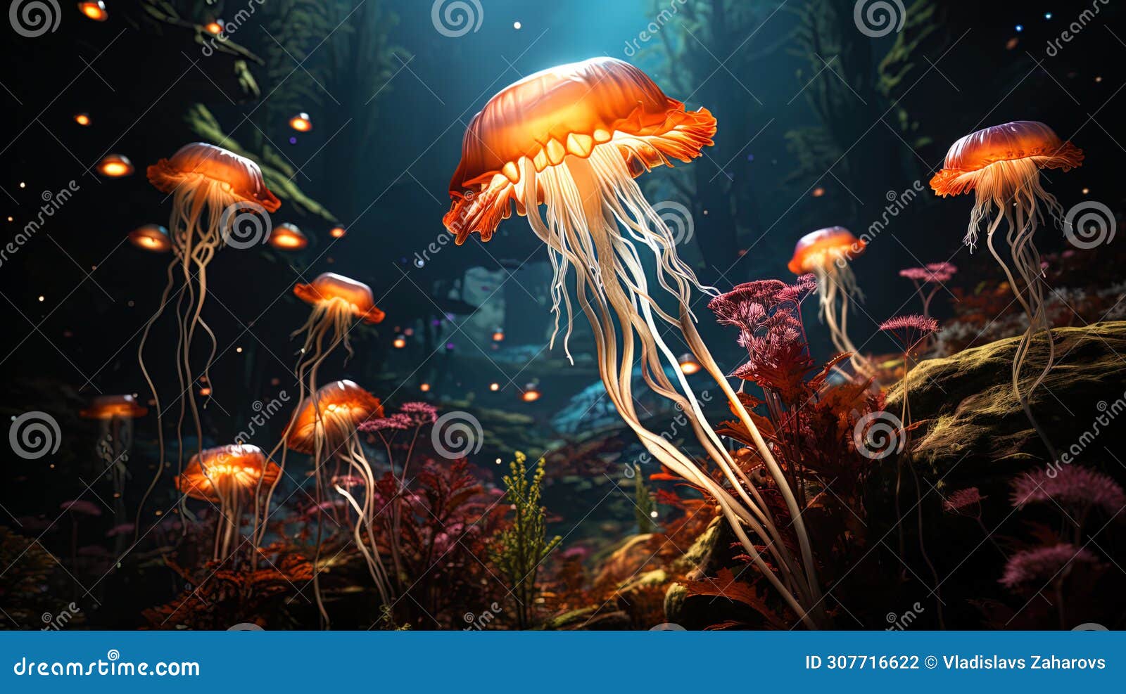 Magic Underwater: Bright Fish and Jellyfish Create an Underwater Ballet ...