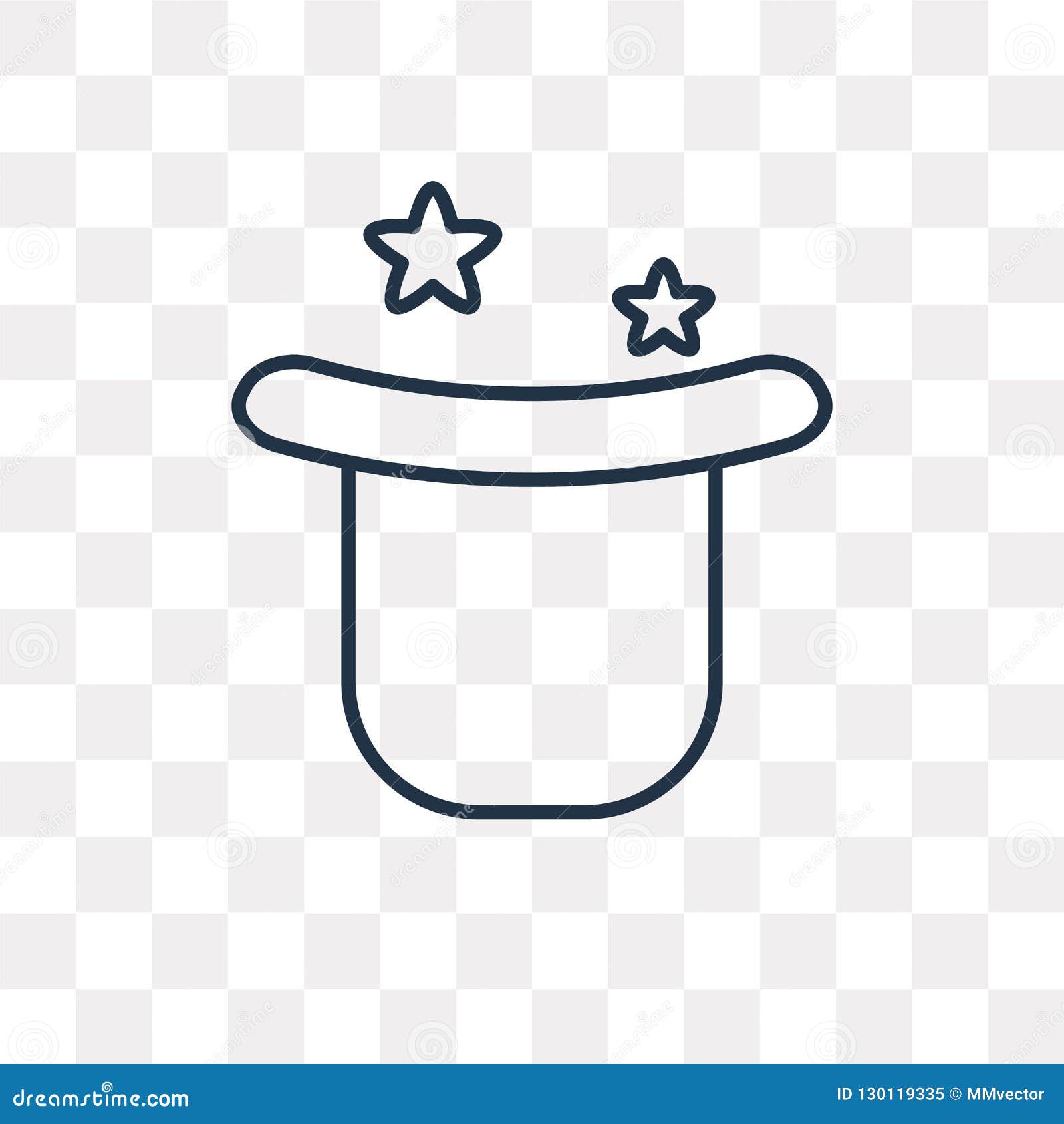 Magic Vector Icon Isolated on Transparent Background, Linear Mag Stock ...