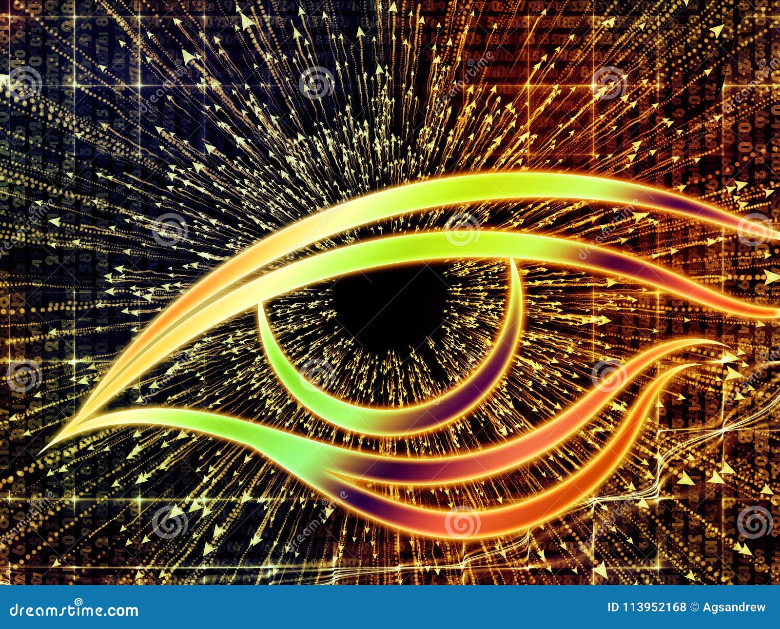 Magic of Visual Information Stock Illustration - Illustration of ...