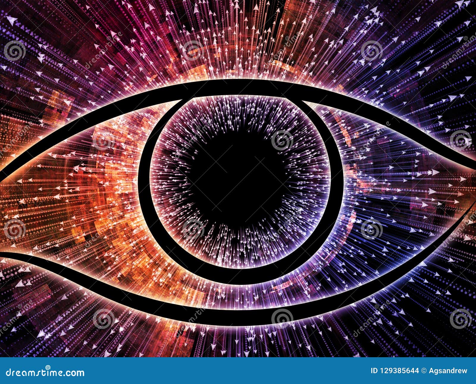 Magic of Visual Information Stock Illustration - Illustration of disc ...