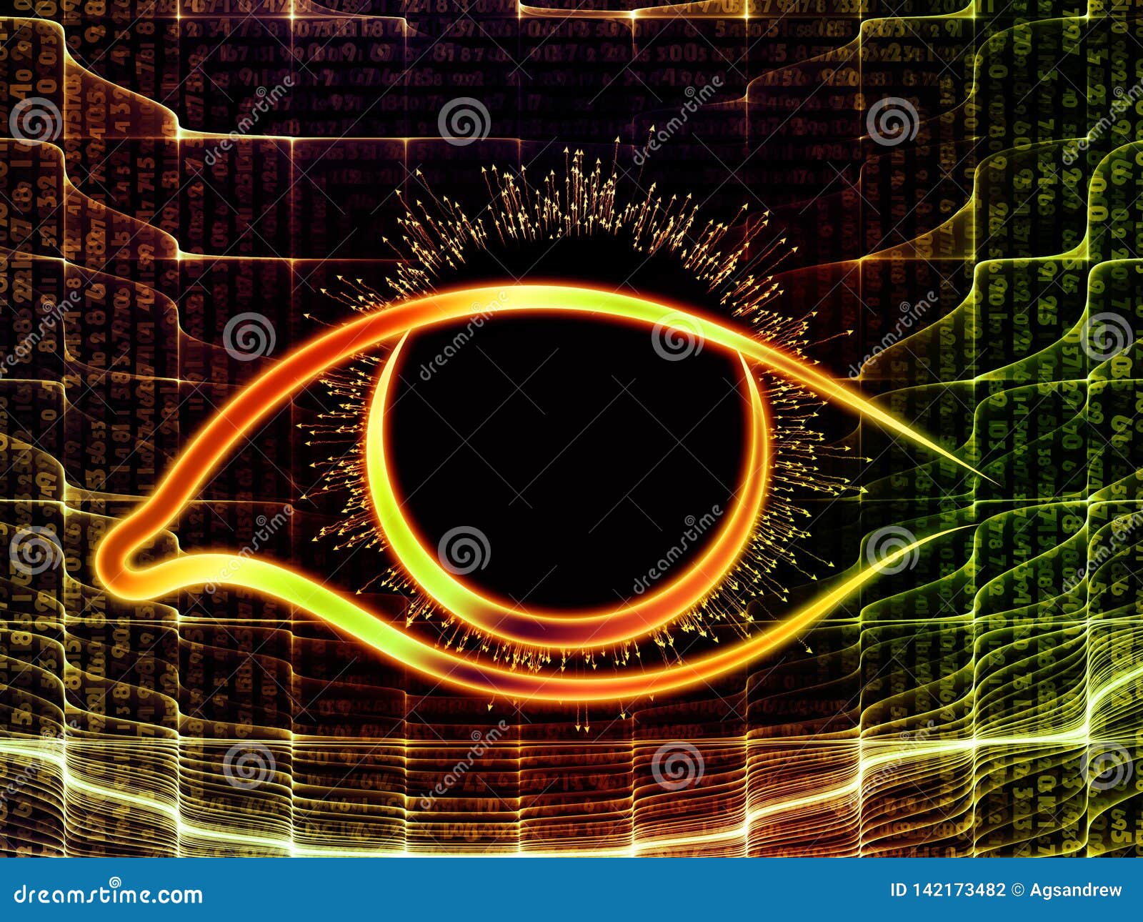 Magic of Visual Information Stock Illustration - Illustration of ...