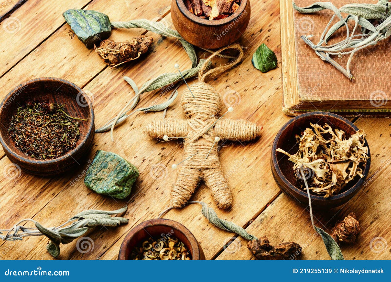 Magic Voodoo Doll for Ritual Stock Image - Image of healing, dark ...