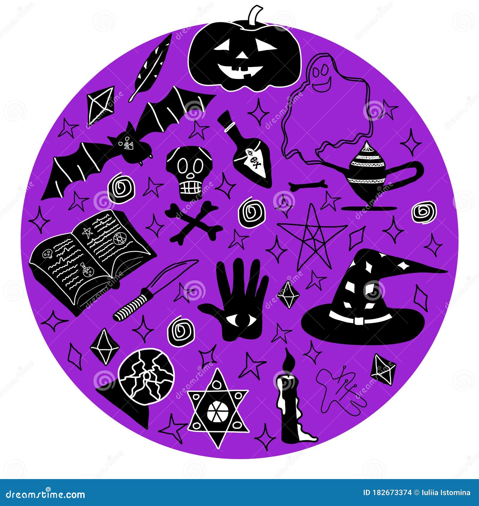 Voodoo Magic Realistic Frame Vector Illustration | CartoonDealer.com ...