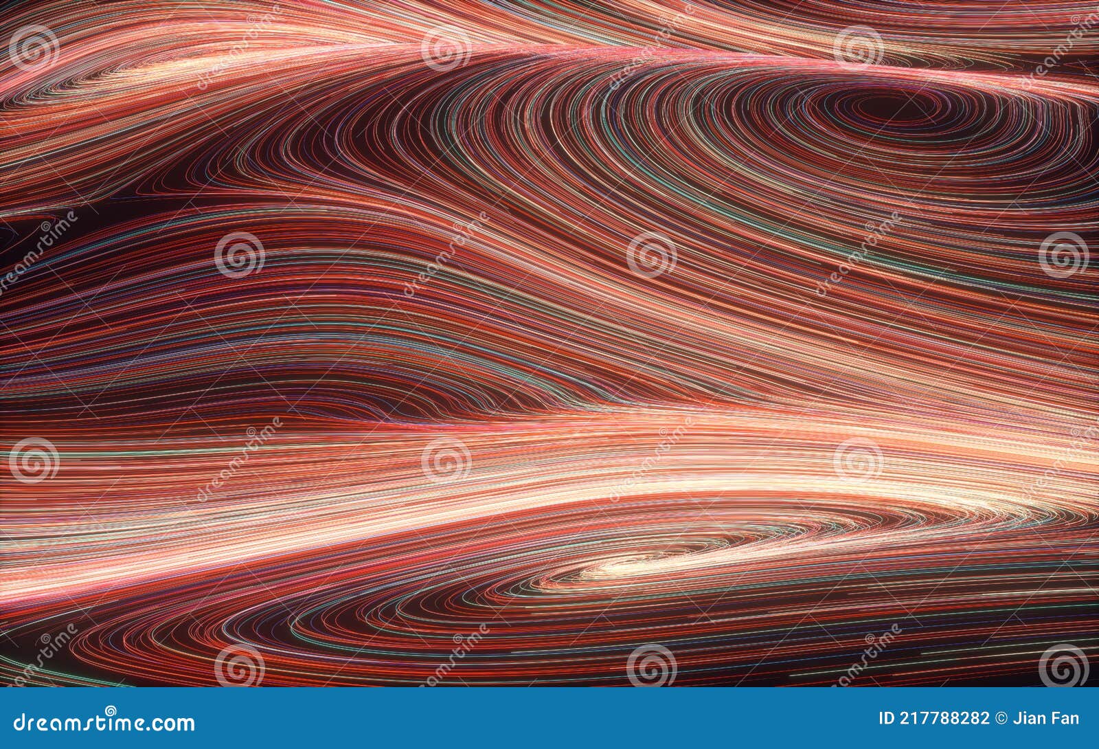 Magic Vortex Lines, Fantasy Wave Pattern, 3d Rendering Stock ...