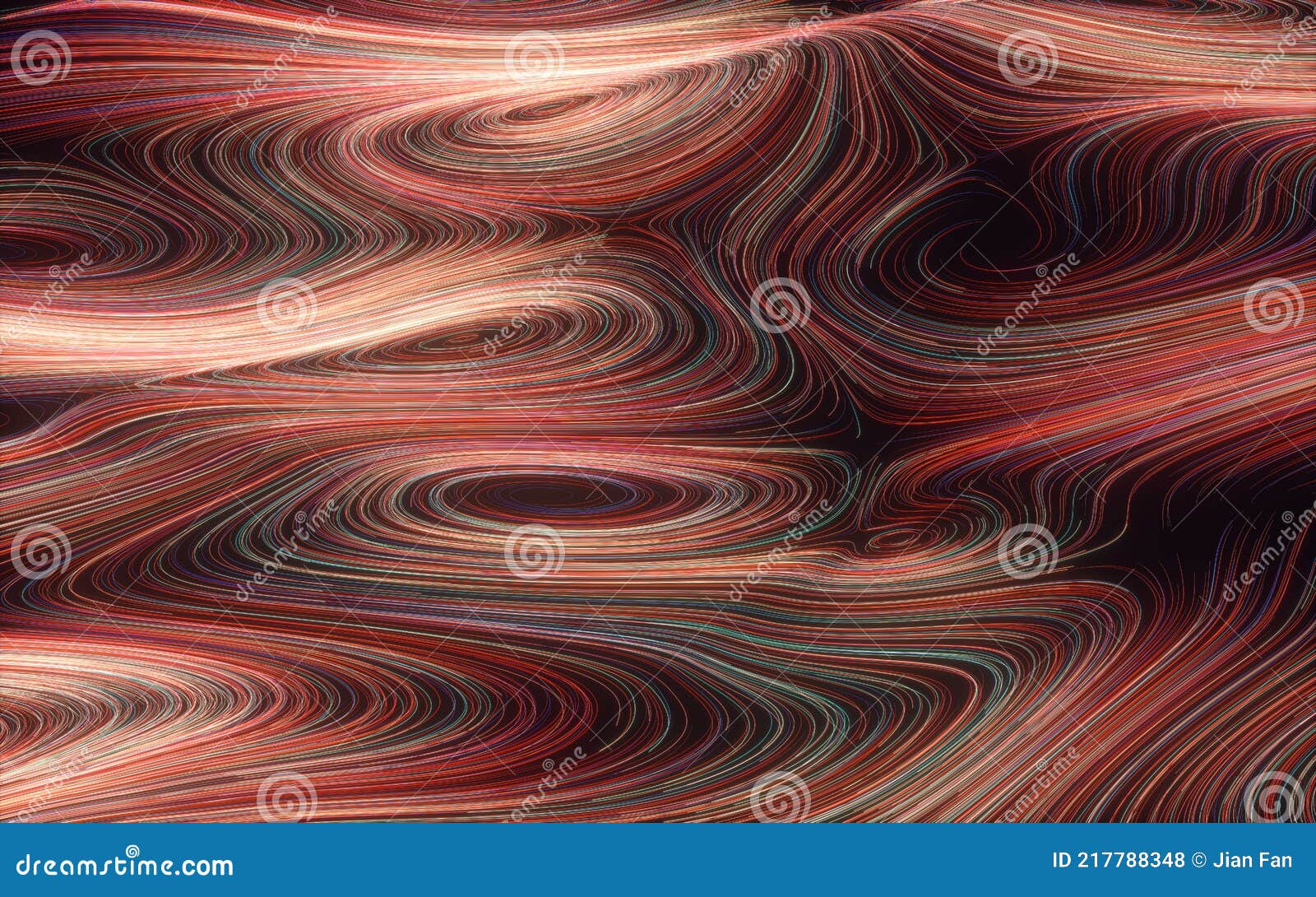 Magic Vortex Lines, Fantasy Wave Pattern, 3d Rendering Stock ...