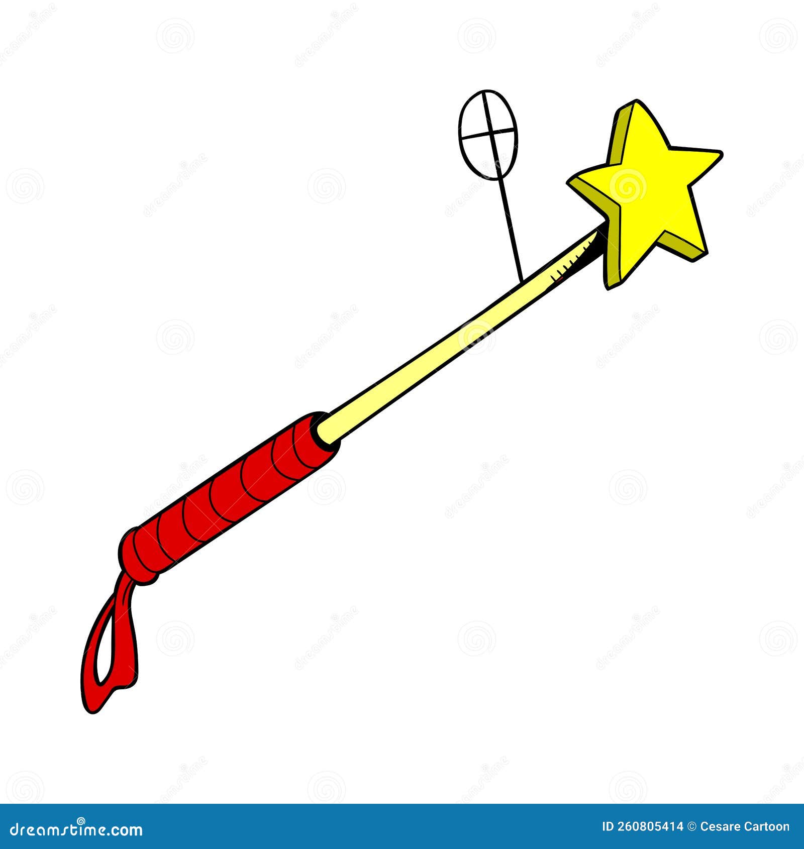 Cartoon magic wand stock vector. Illustration of simple - 260805414
