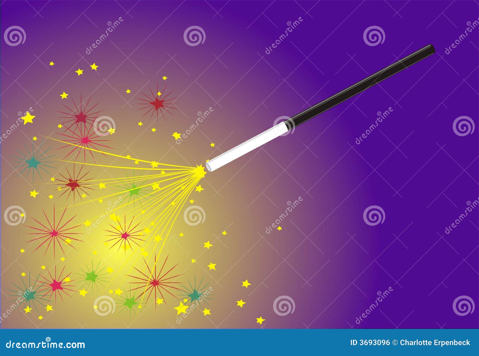 Magic wand stock illustration. Illustration of magic, wand - 3693096