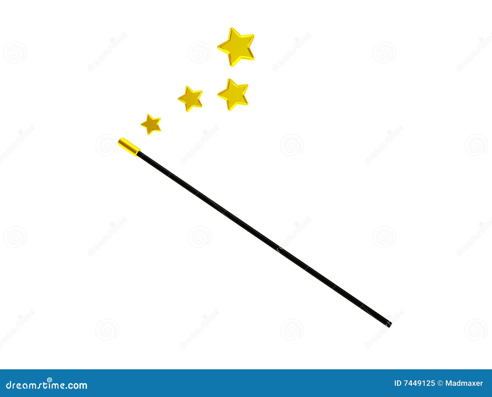 Magic wand stock illustration. Illustration of show, isolated - 7449125