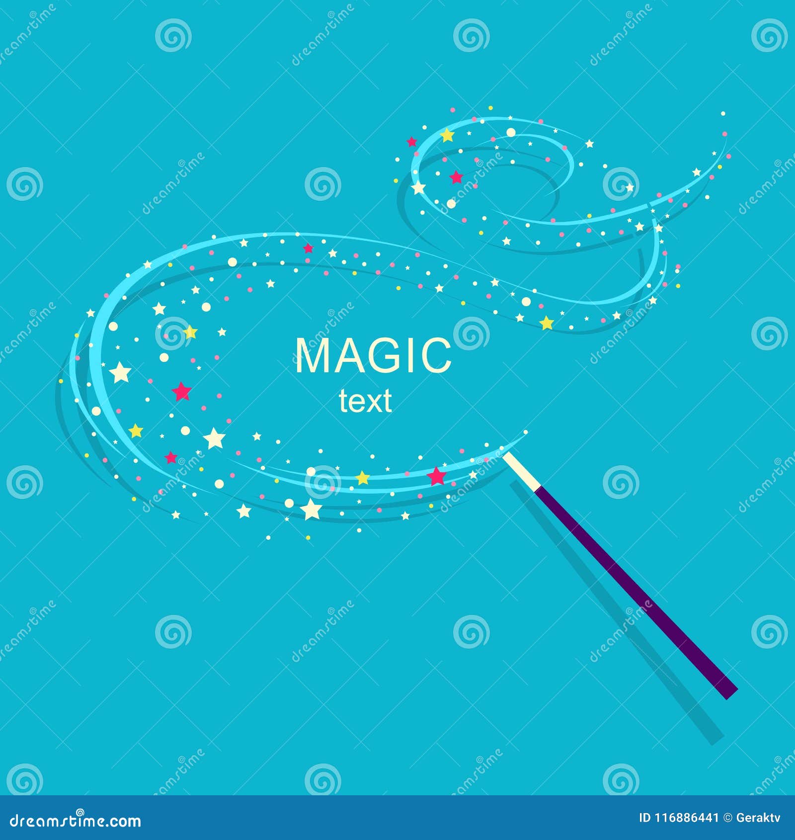 Magic Wand With Golden Swirl And Sparkles Isolated On Transparent ...