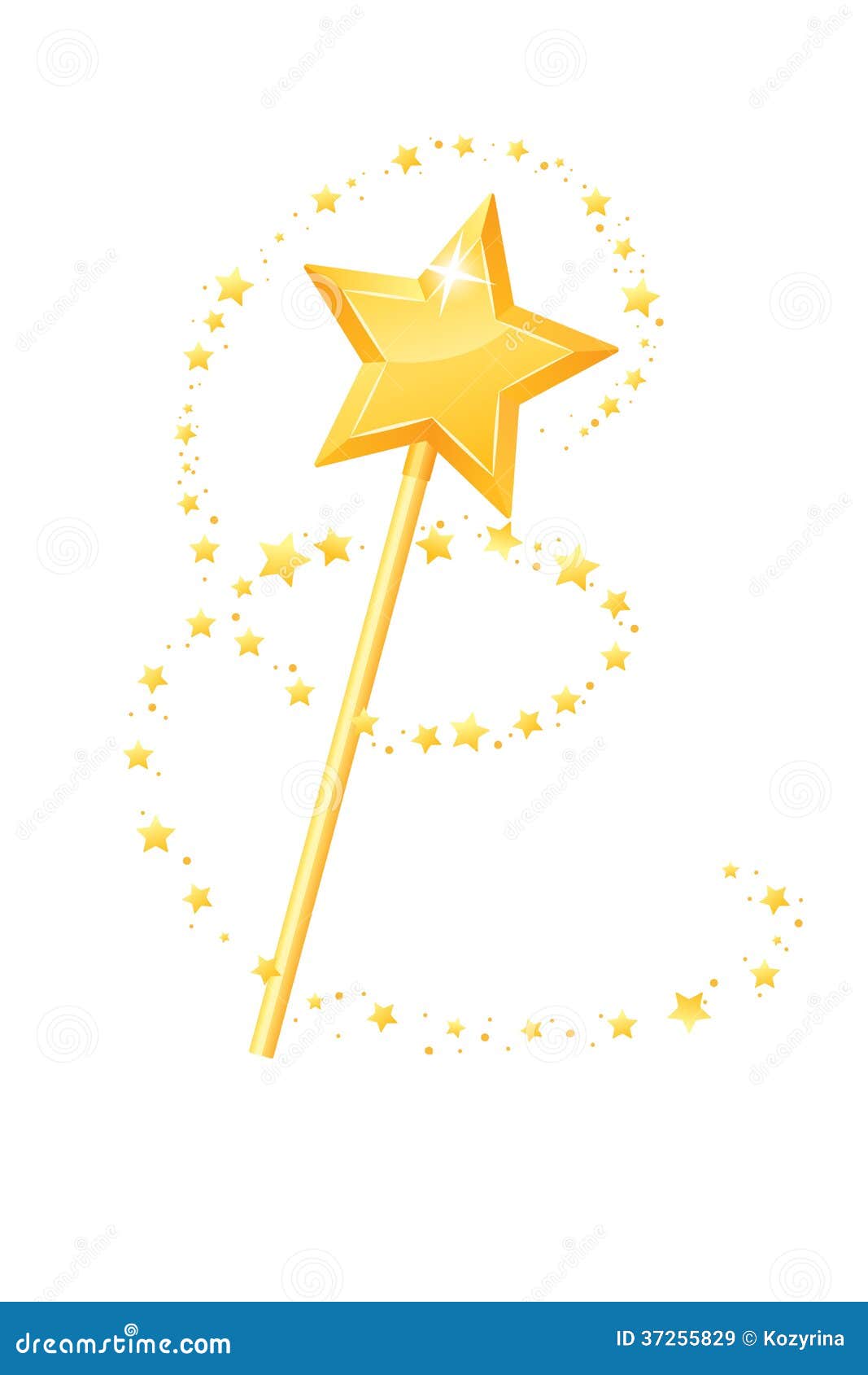 Magic wand. stock vector. Illustration of glamor, imagination - 37255829