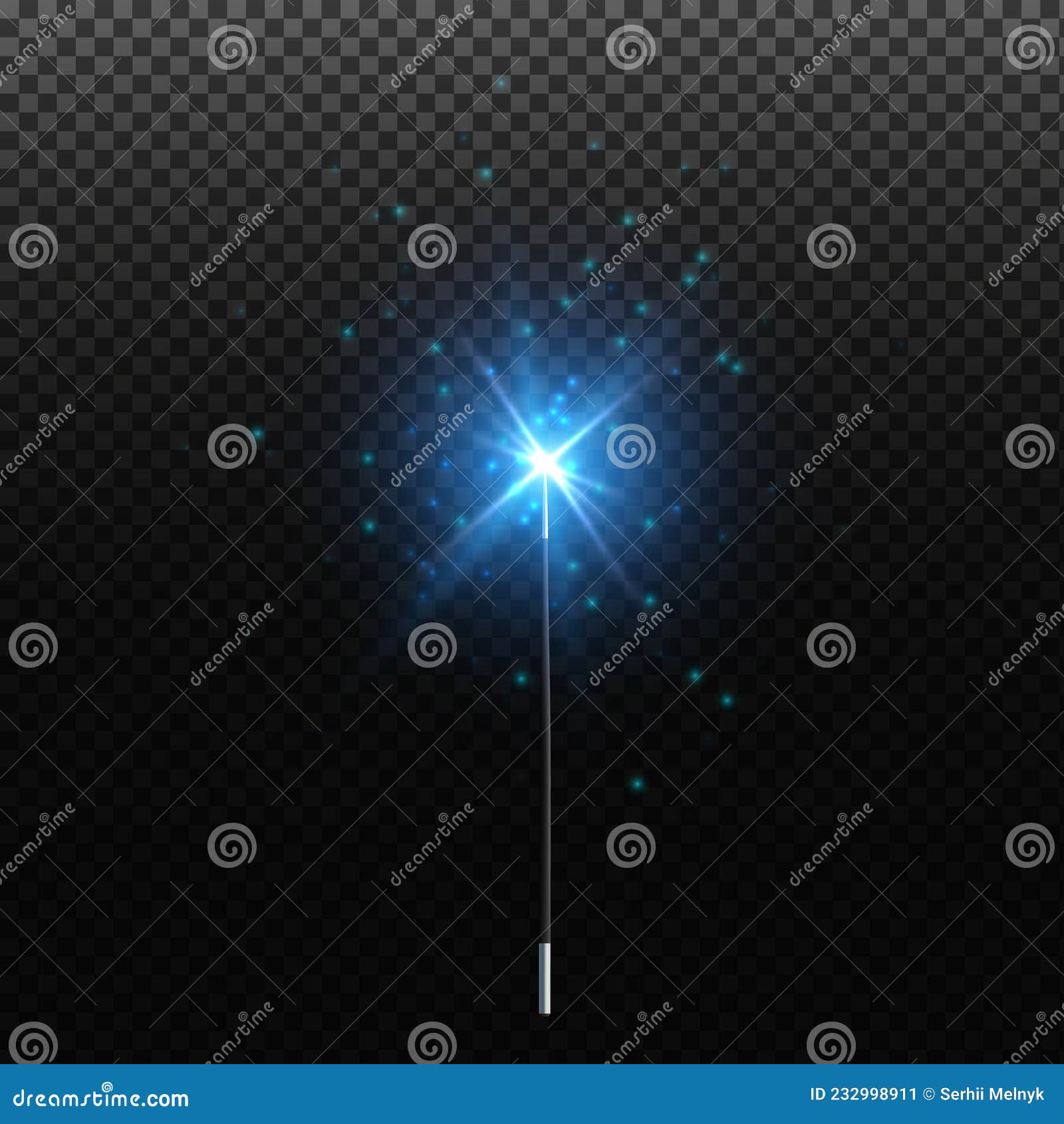 Magic wand realistic stock vector. Illustration of stick - 232998911